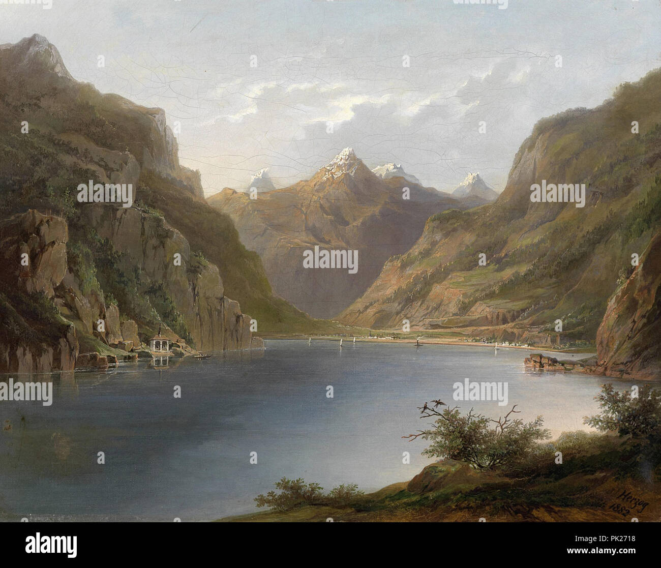 Herzog Hermann - Lake Lucerne with View of the Tell Chapel Stock Photo ...