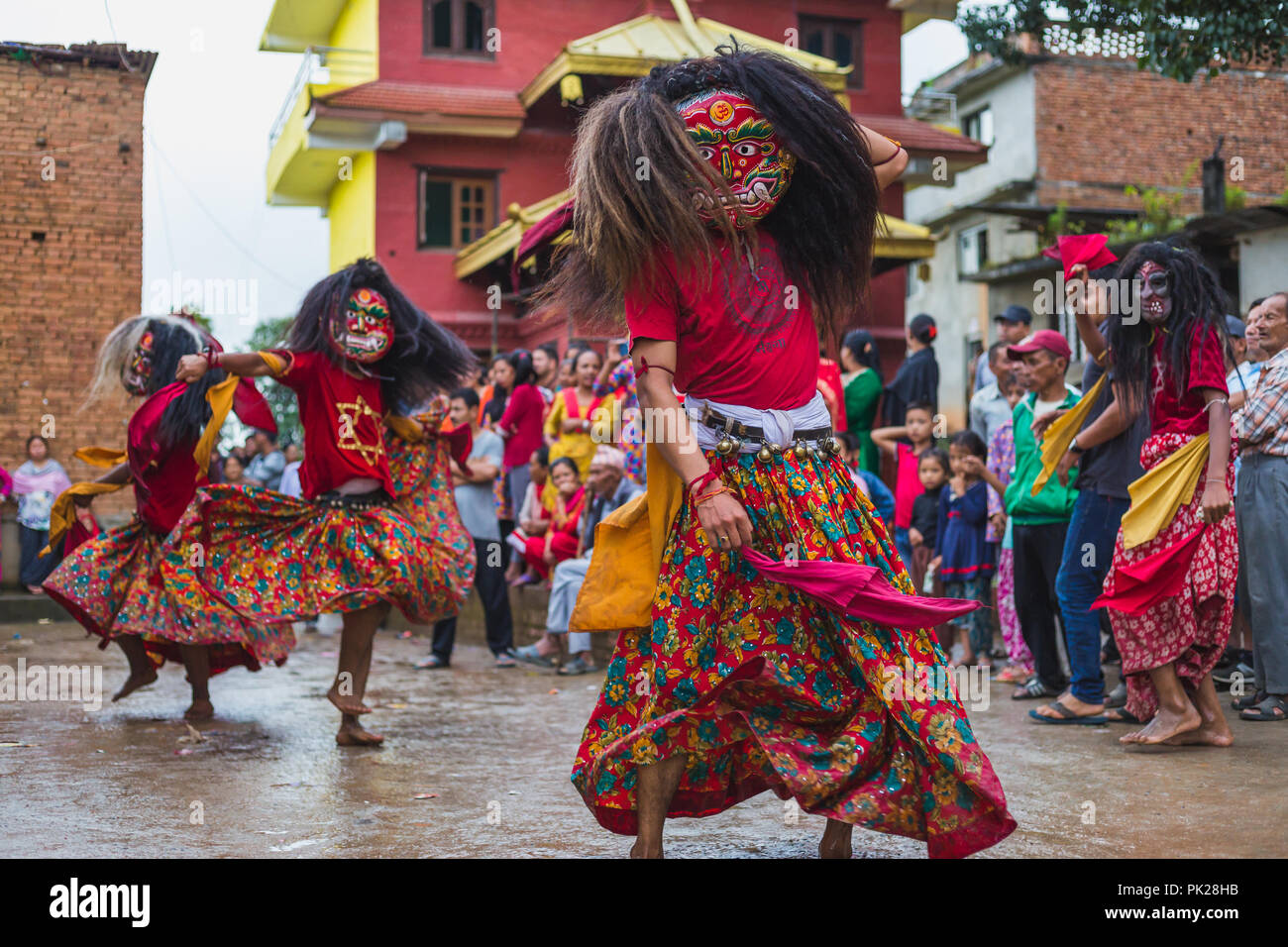 Newari people mask hi-res stock photography and images - Alamy