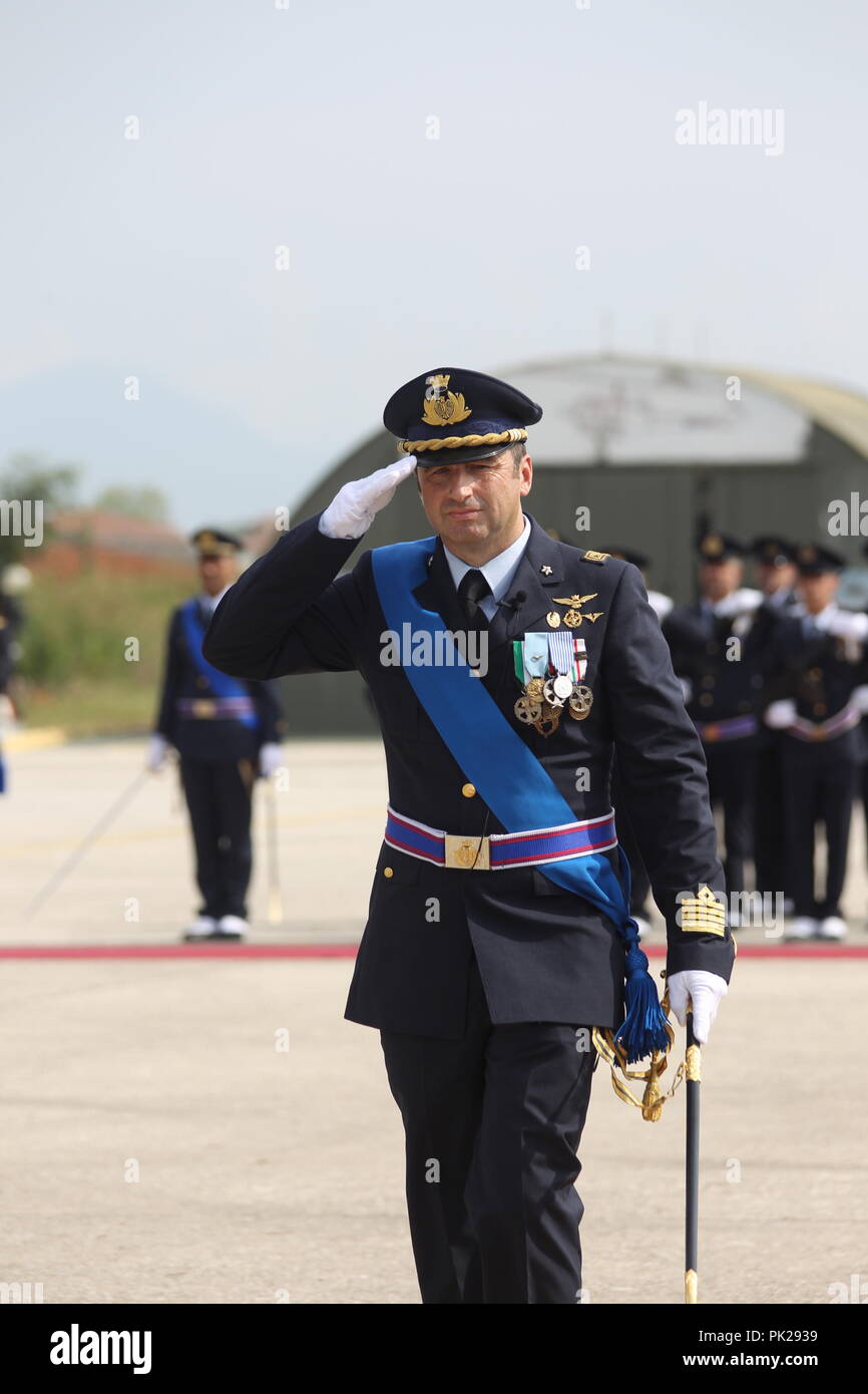 Grazzanise, Italy. 10th Sep, 2018. Ceremony of transition between the ...