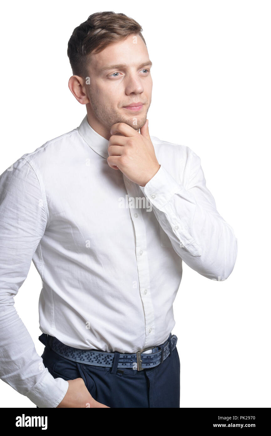 Cropped portrait handsome young hi-res stock photography and images - Alamy