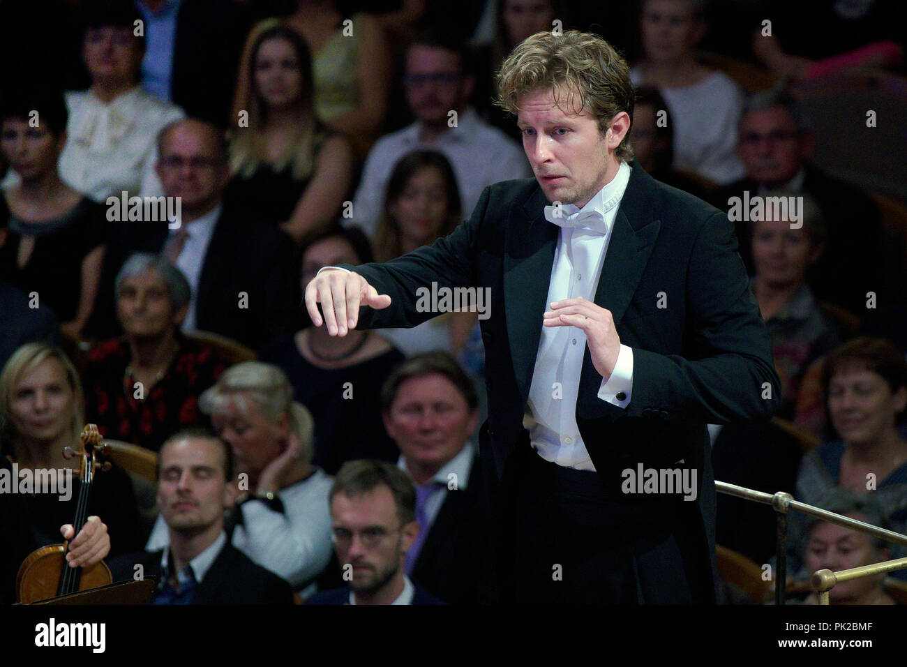 Prague, Czech Republic. 08th Sep, 2018. Swedish conductor Daniel ...