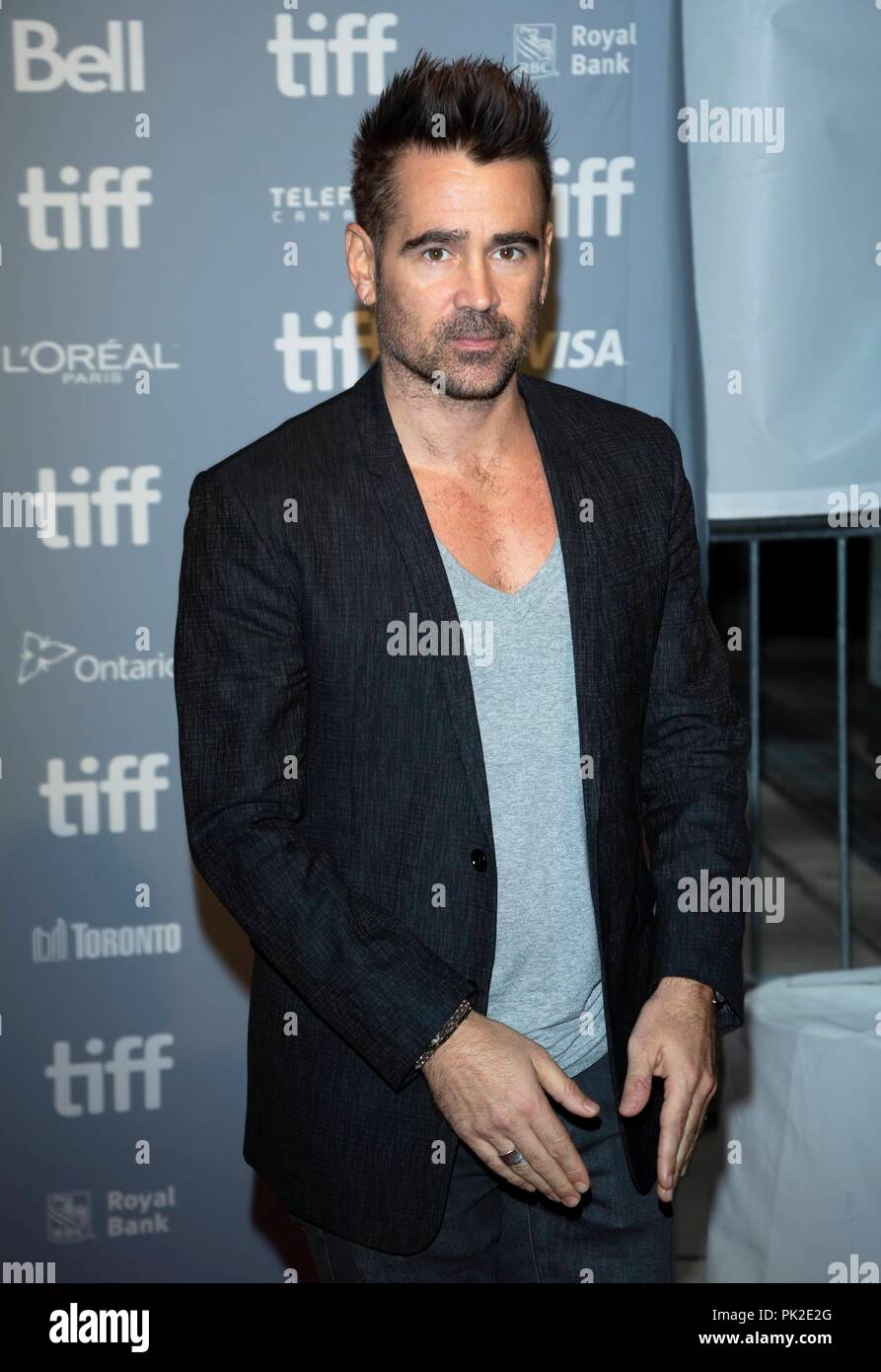 Colin Farrell attends the press conference of 'Widows' during the 43rd ...