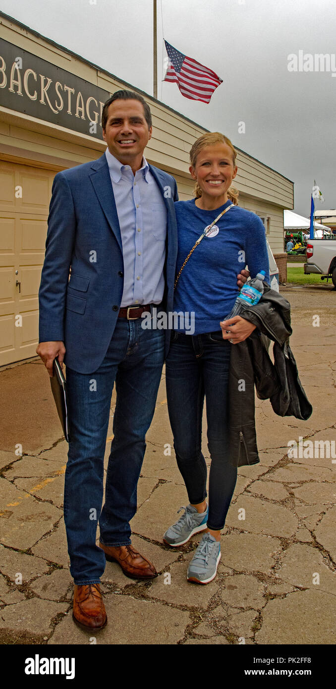 Hutchinson Kansas, USA. 8th Sep, 2018. Independent candidate Greg Orman ...