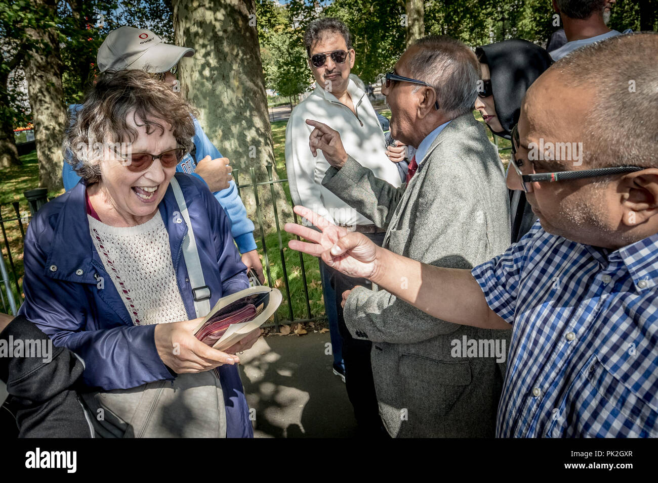 Speakers’ Corner, the public speaking area of Hyde Park in London Stock ...