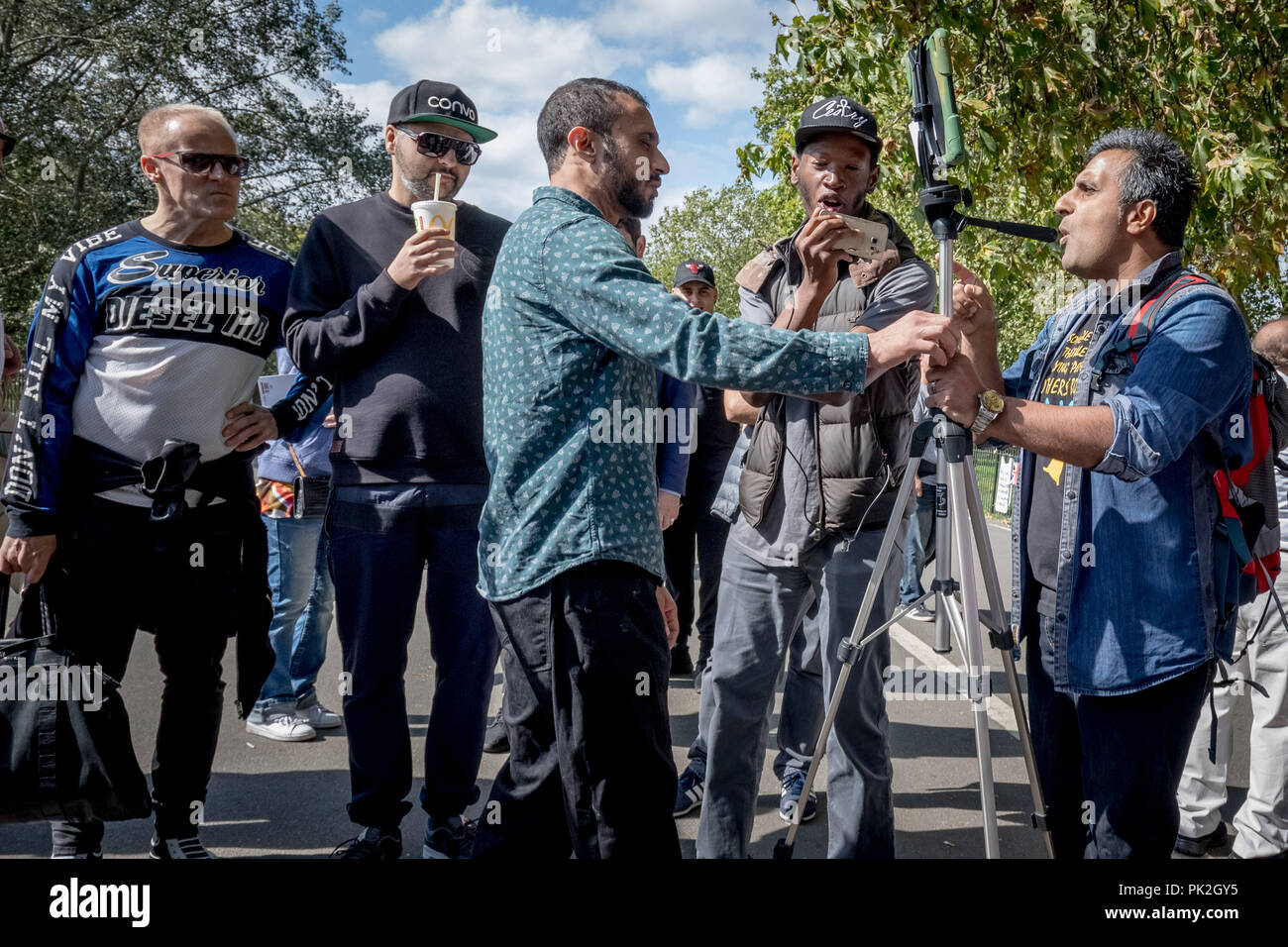 Speakers’ Corner, the public speaking area of Hyde Park in London Stock ...