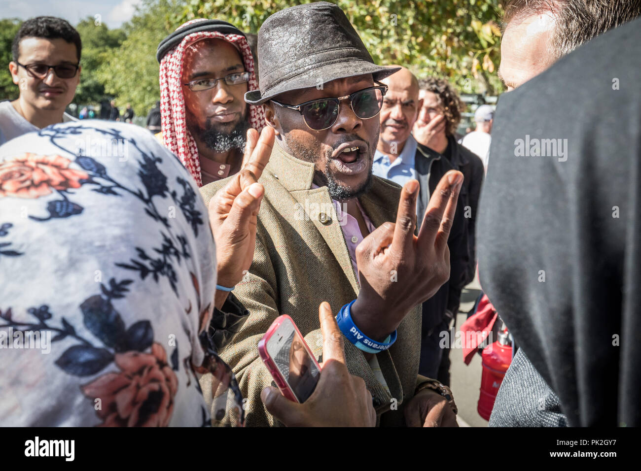 Speakers’ Corner, the public speaking area of Hyde Park in London Stock ...