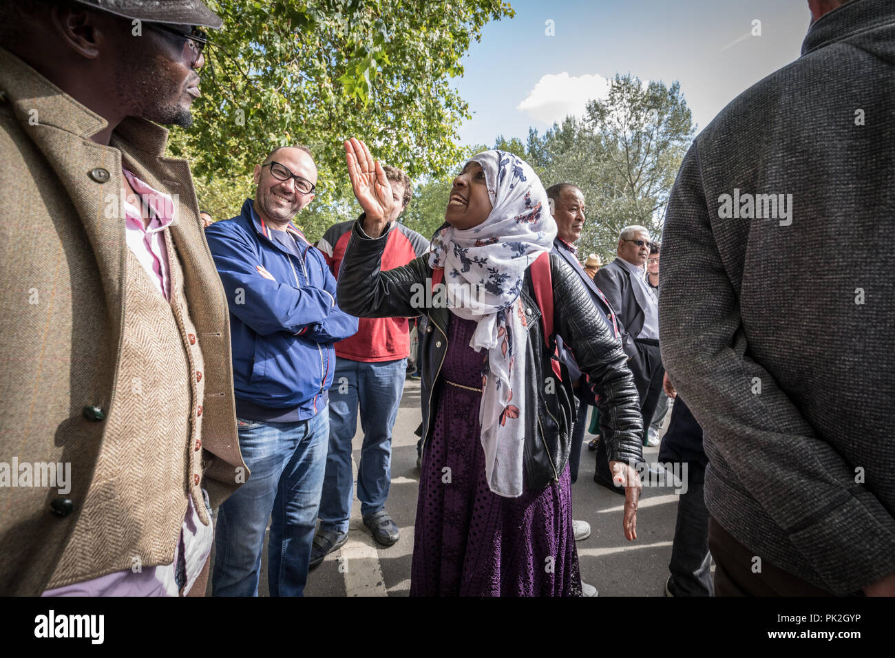 Speakers’ Corner, the public speaking area of Hyde Park in London Stock ...