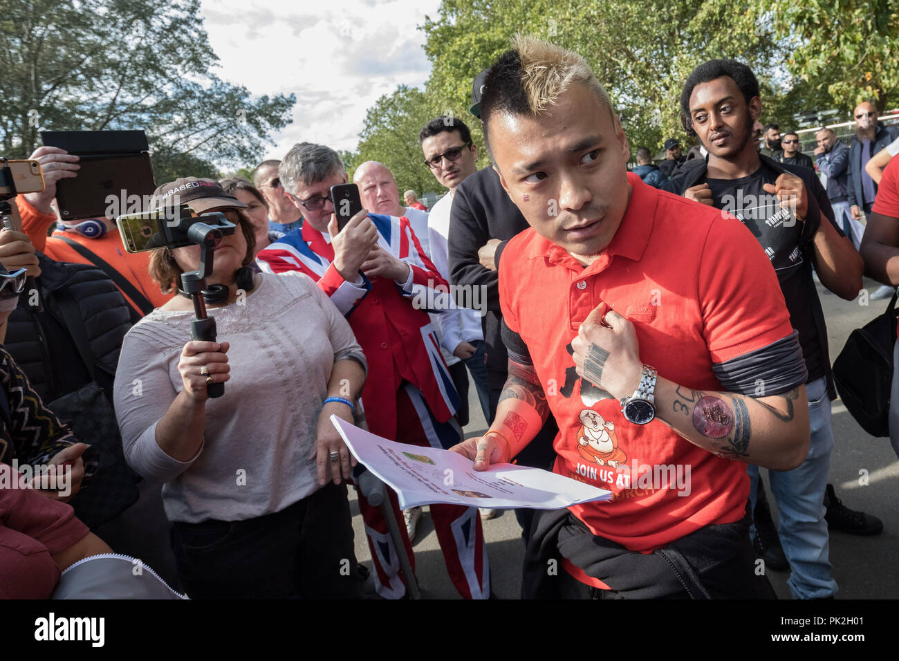 Speakers’ Corner, the public speaking area of Hyde Park in London Stock ...