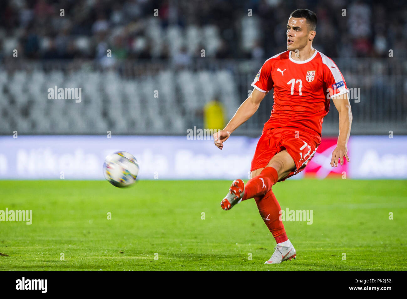 FK Partizan Stadium, Belgrade, Serbia. 10th Sep, 2018. UEFA Nations ...