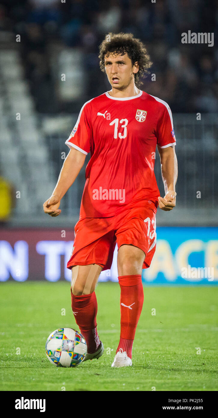 FK Partizan Stadium, Belgrade, Serbia. 10th Sep, 2018. UEFA Nations ...