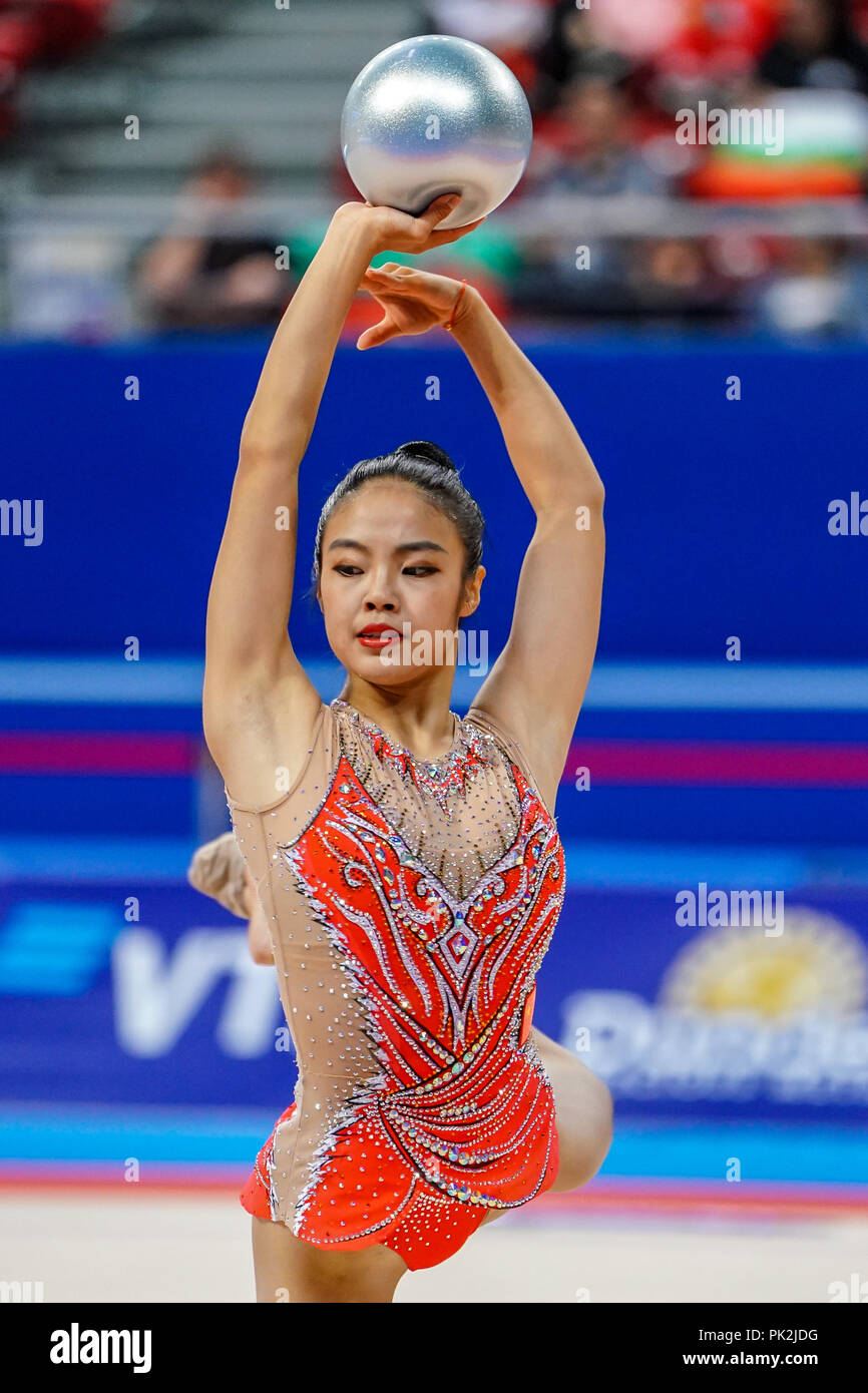 Sofia, Bulgaria. September 10, 2018: Yating Zhao of Â China during ...