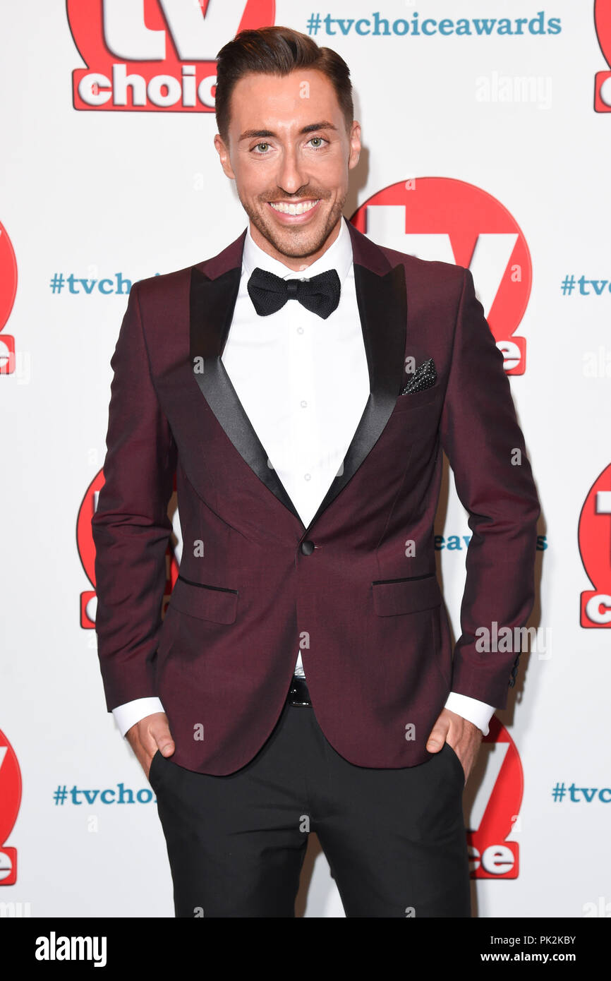 LONDON, UK. September 10, 2018: Ross Adams at the TV Choice Awards 2018 ...