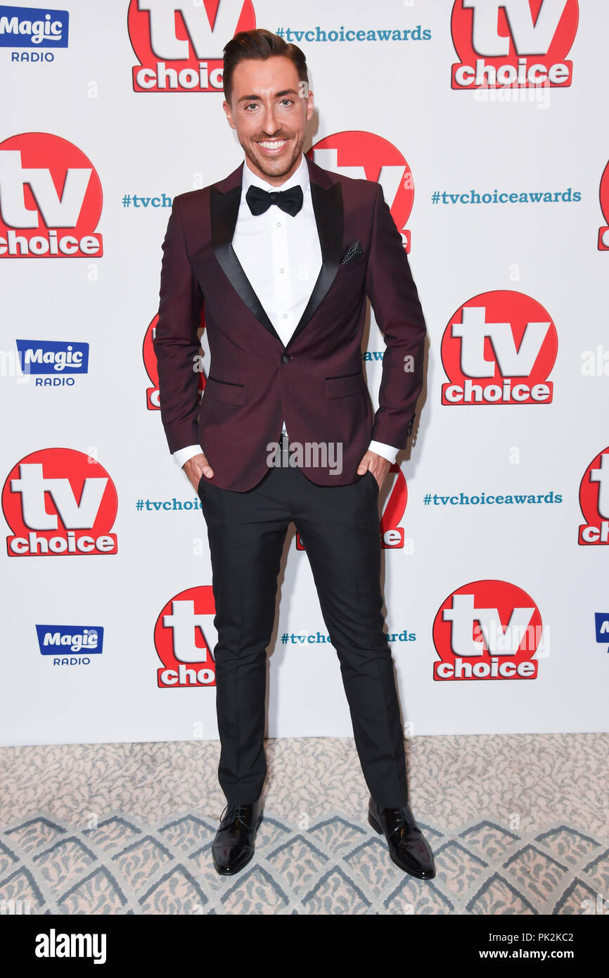 LONDON, UK. September 10, 2018: Ross Adams at the TV Choice Awards 2018 ...