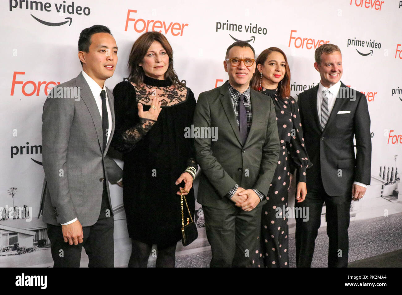 New York, NY, USA. 10th Sep, 2018. Alan Yang, Catherine Greener, Fred ...