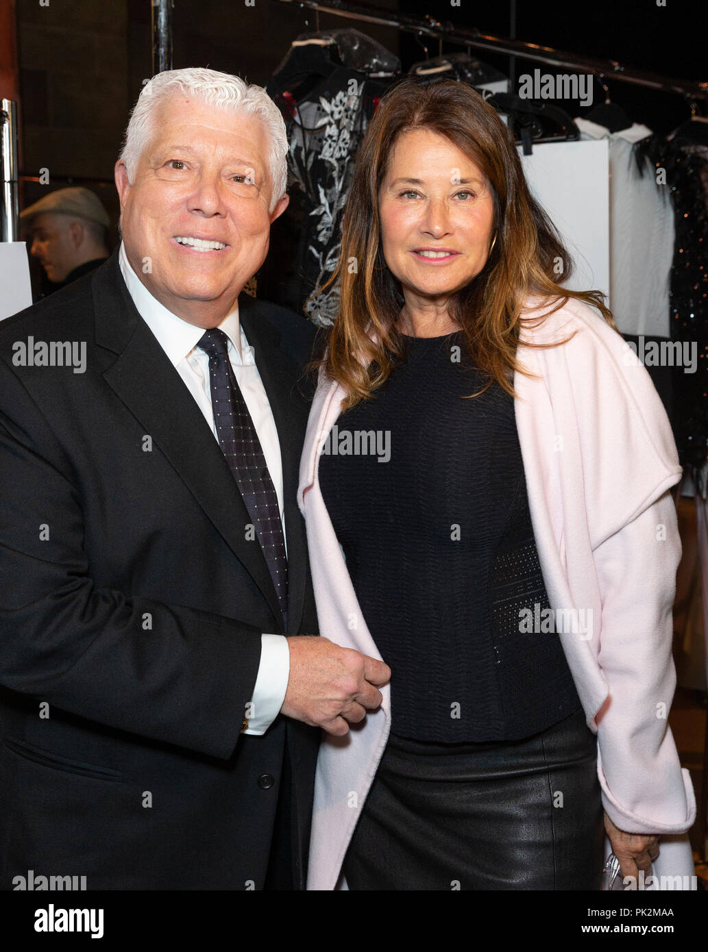 New York, NY - September 10, 2018: Dennis Basso and Lorraine Bracco ...