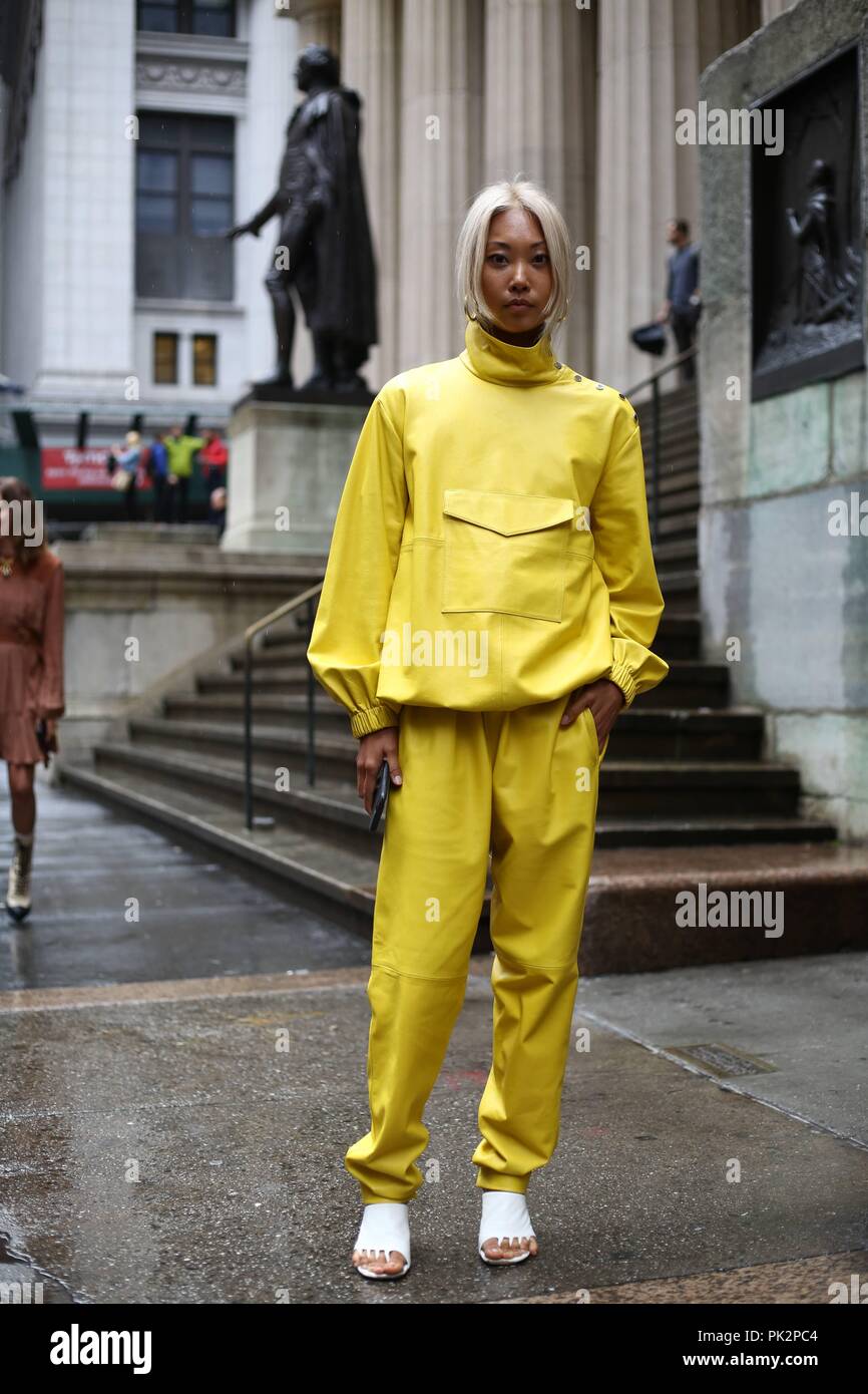 New York, USA. 09th Sep, 2018. Blogger Vanessa Hong posing on the ...