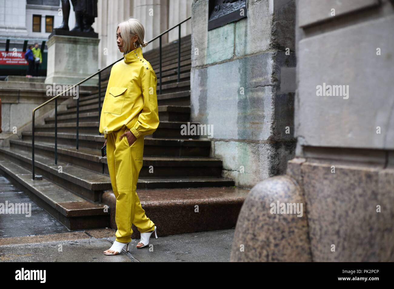 New York, USA. 09th Sep, 2018. Blogger Vanessa Hong posing on the ...