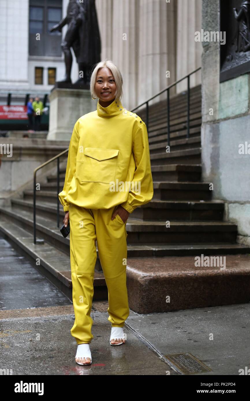 New York, USA. 09th Sep, 2018. Blogger Vanessa Hong posing on the ...