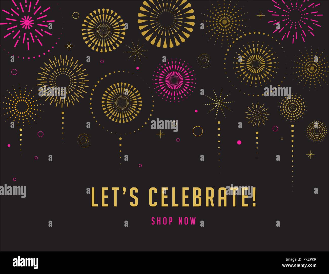 Fireworks and celebration background, winner, victory poster design ...