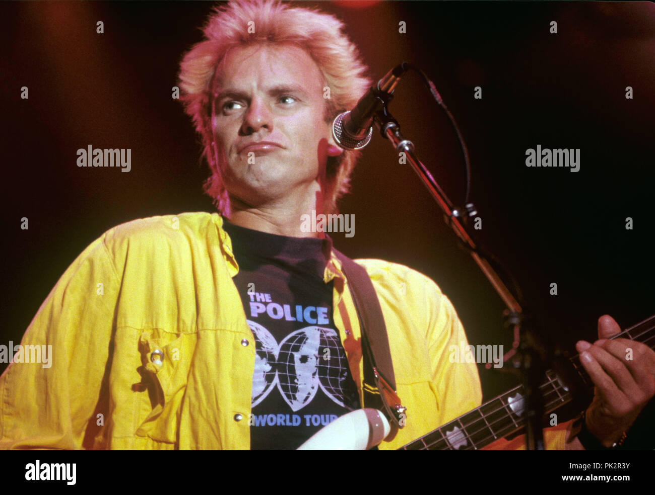 Sting (The Police) on 17.09.1983 in Augsburg. | usage worldwide Stock ...