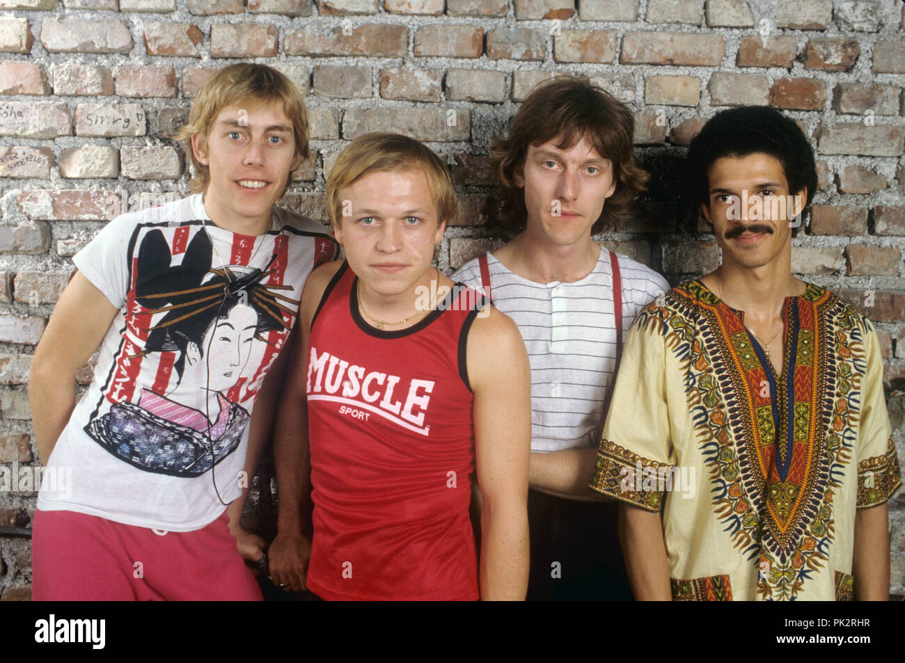 Level 42 (mit Sänger Mark King) in September 1982. | usage worldwide ...