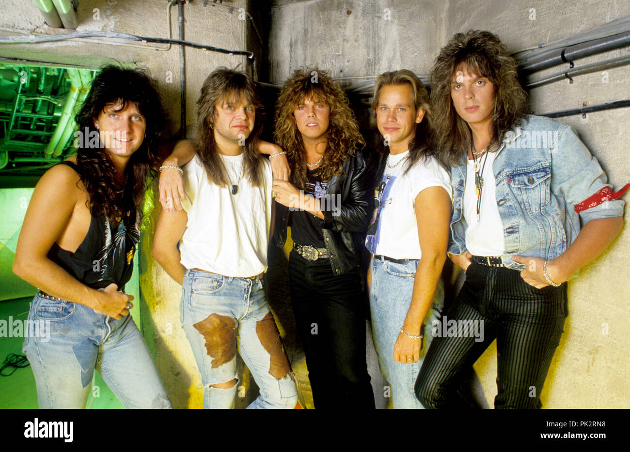 Europe (l-r): Kee Marcello, Mic Michaeli, Joey Tempest, Ian Haugland ...