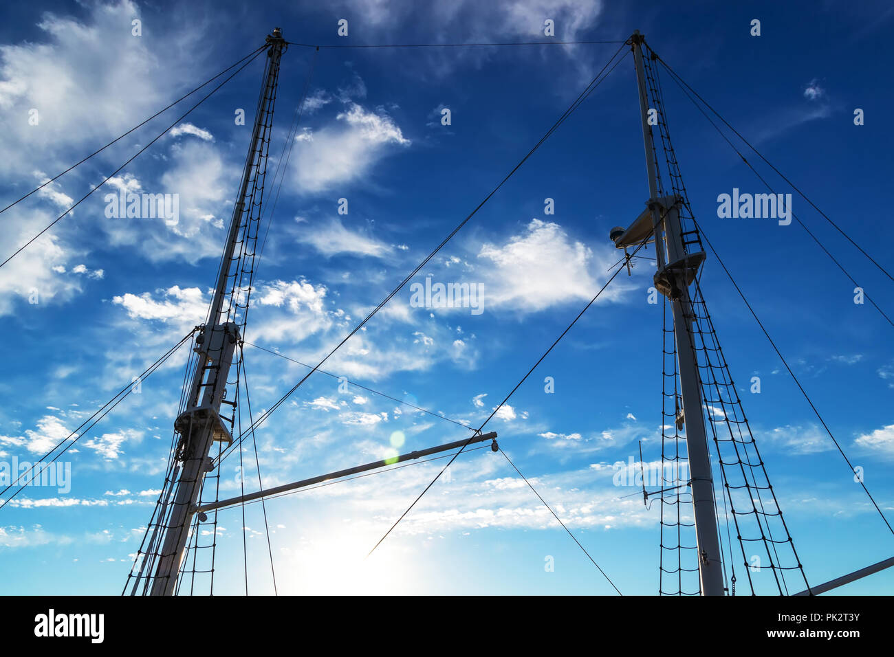 Wooden boat with two masts hi-res stock photography and images - Alamy