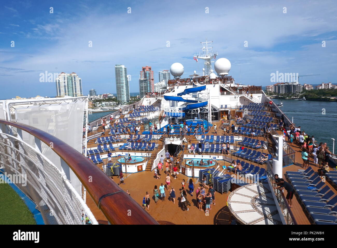 View onboard the Carnival Victory cruise ship Stock Photo - Alamy