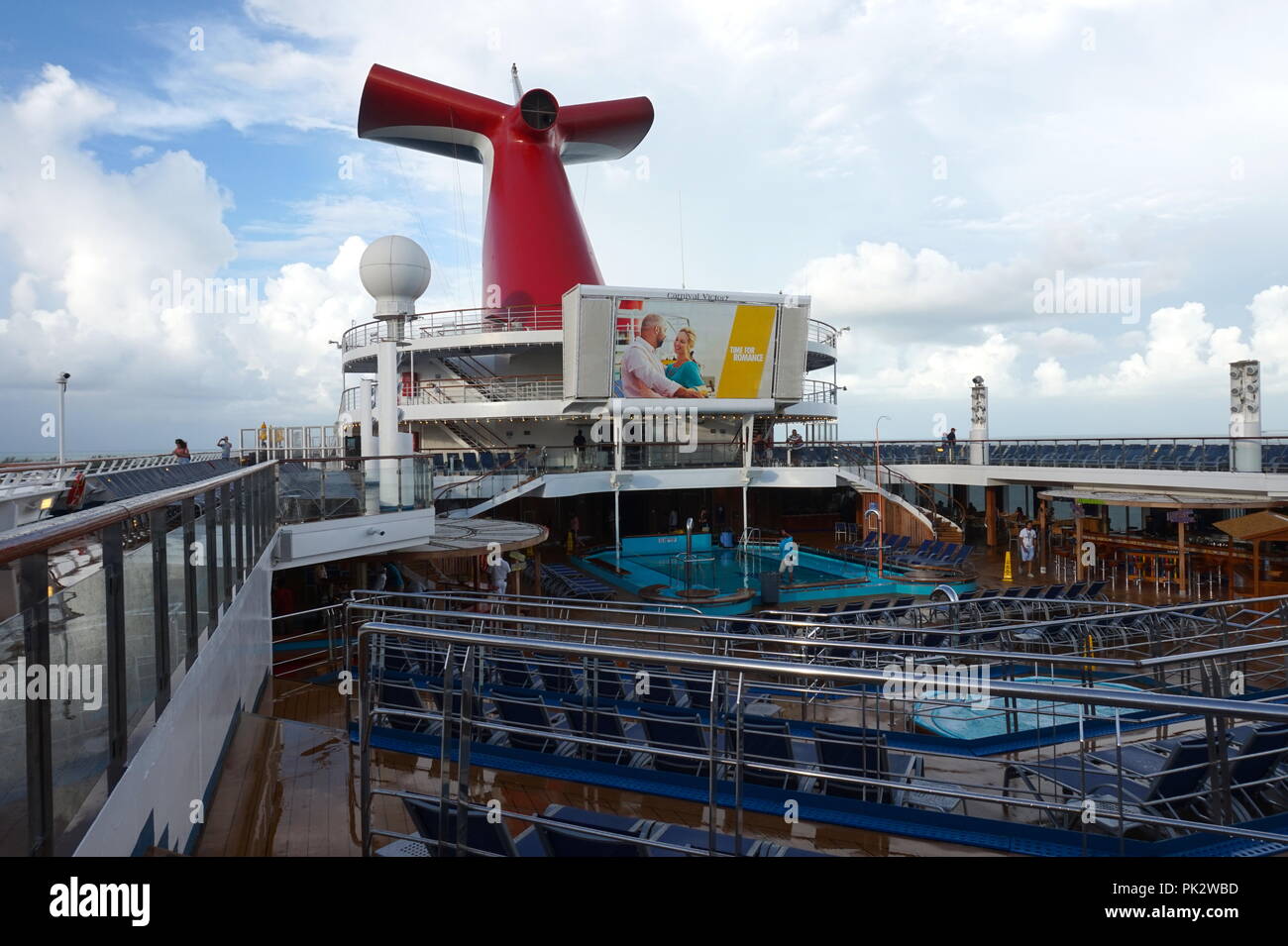 View onboard the Carnival Victory cruise ship Stock Photo - Alamy