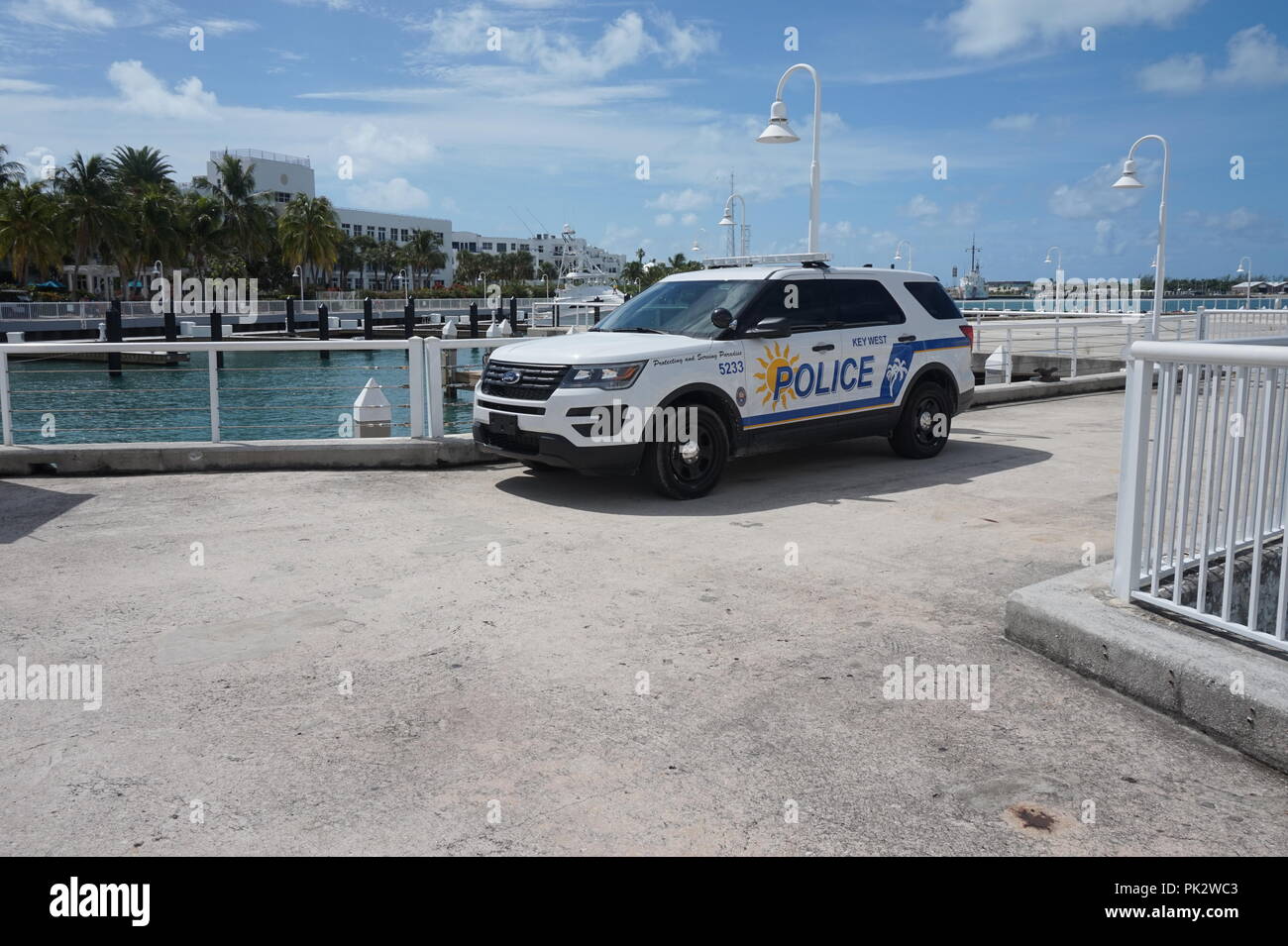 Police car in the Key West Stock Photo - Alamy