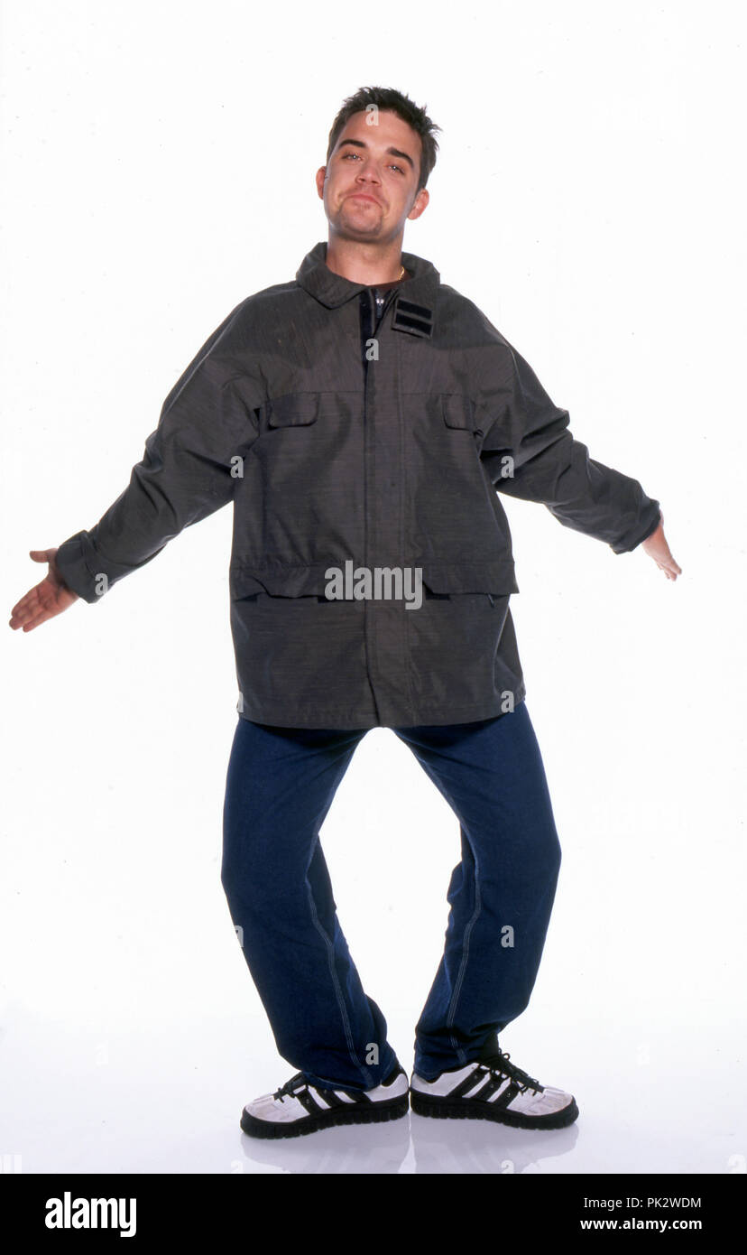 Robbie Williams on 17 April 1997 in London | usage worldwide Stock ...