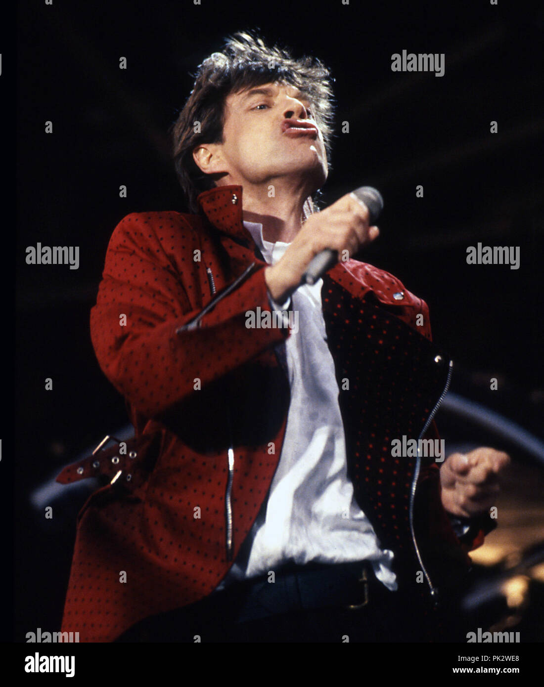Rolling Stones - concert in 1990 - Mick Jagger | usage worldwide Stock ...