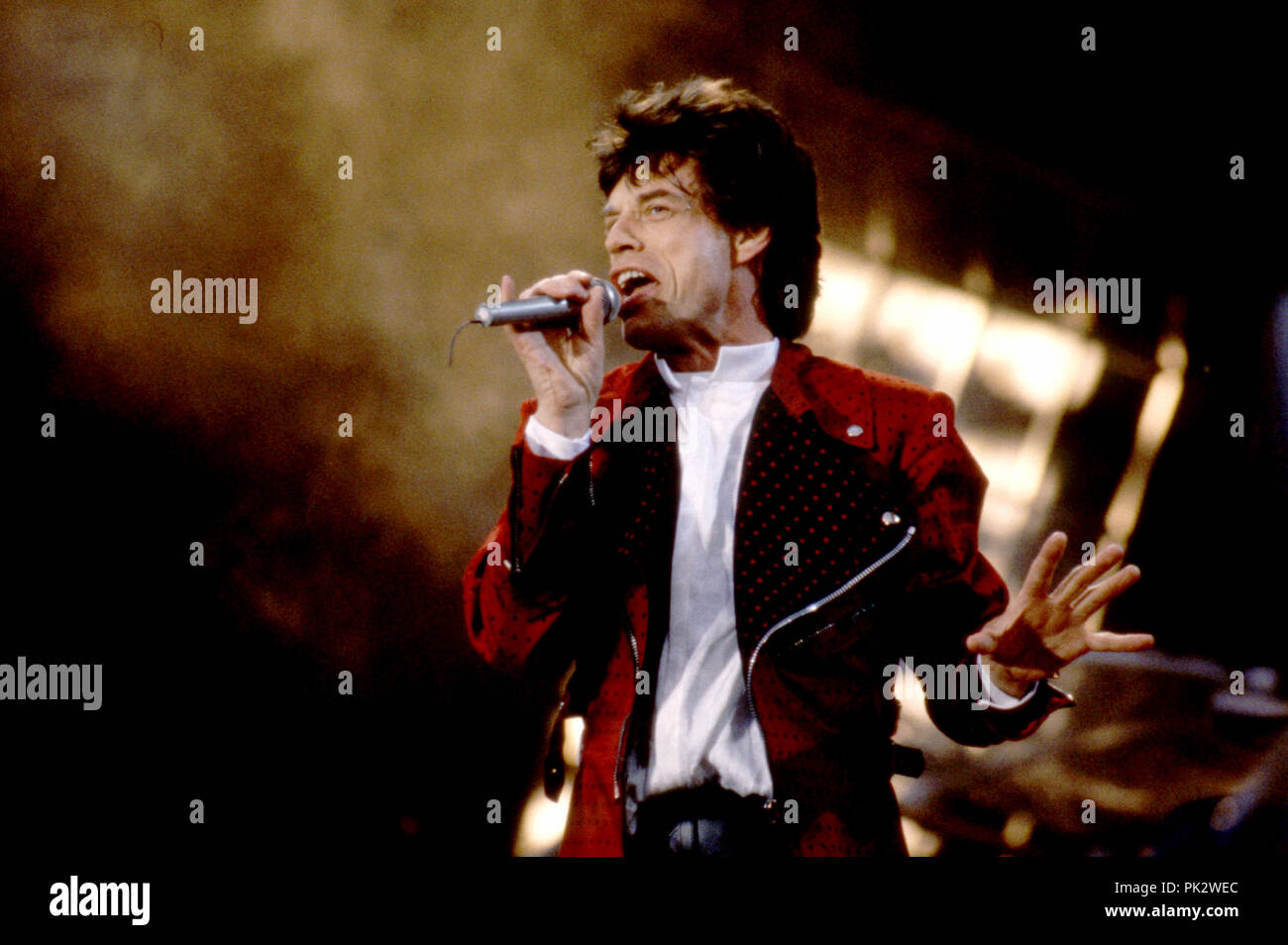 Rolling Stones - concert in 1990 - Mick Jagger | usage worldwide Stock ...