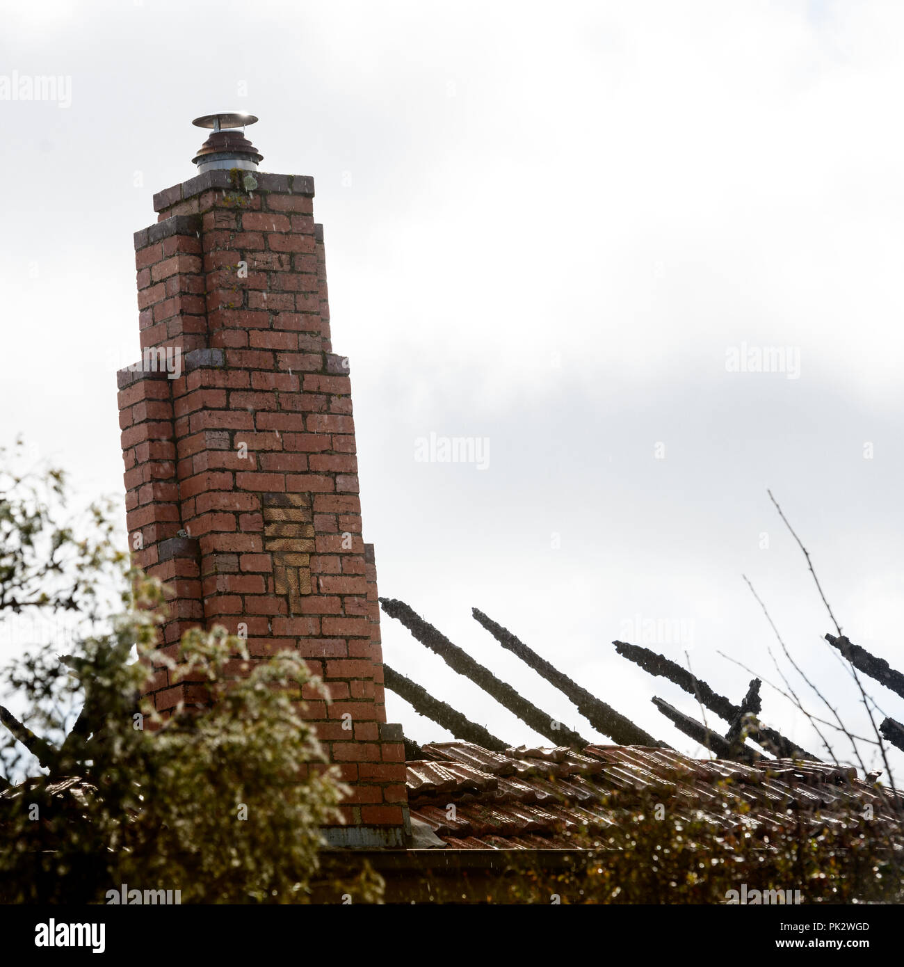 This Home was gutted by Fire Stock Photo - Alamy