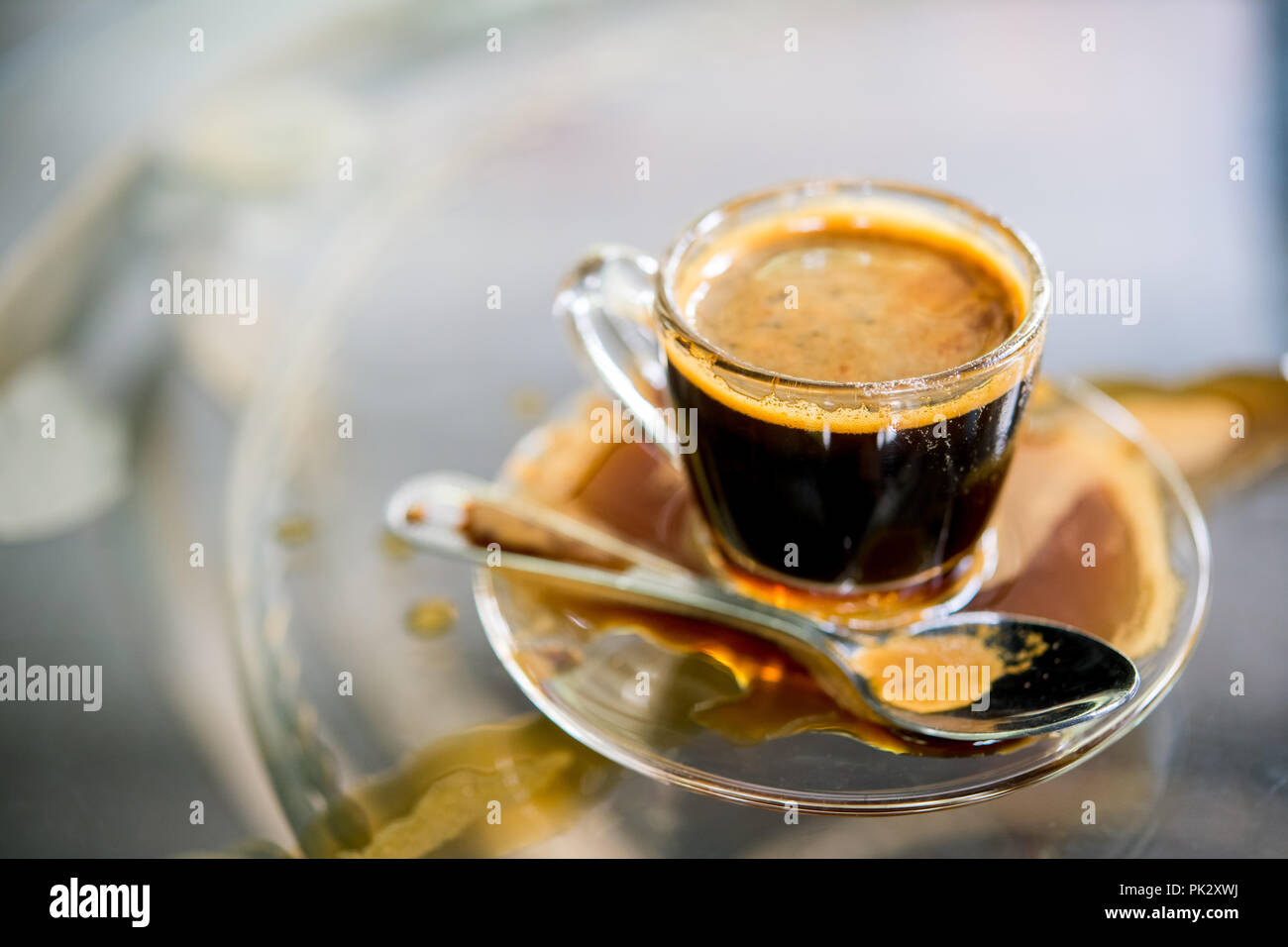 Coffee cup mess desk hi-res stock photography and images - Alamy