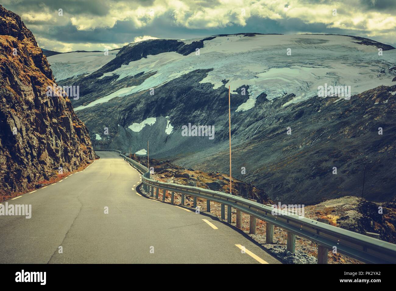 Scenic Norwegian Alpine Route. Travel in the Norway, Europe Stock Photo ...