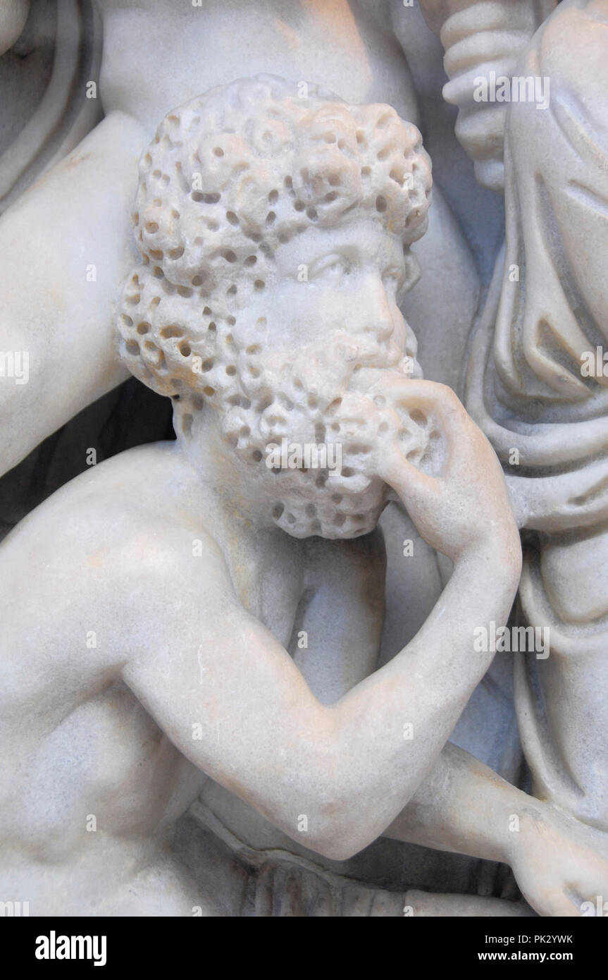 Italy, Lazio, Rome, Castel Sant'Angelo, sarcophagus of the Myth of ...