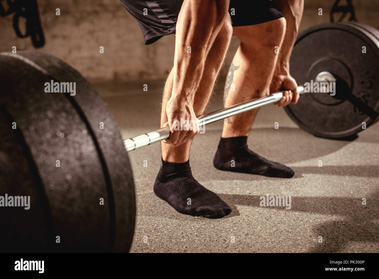 Man legs close muscular hi-res stock photography and images - Alamy