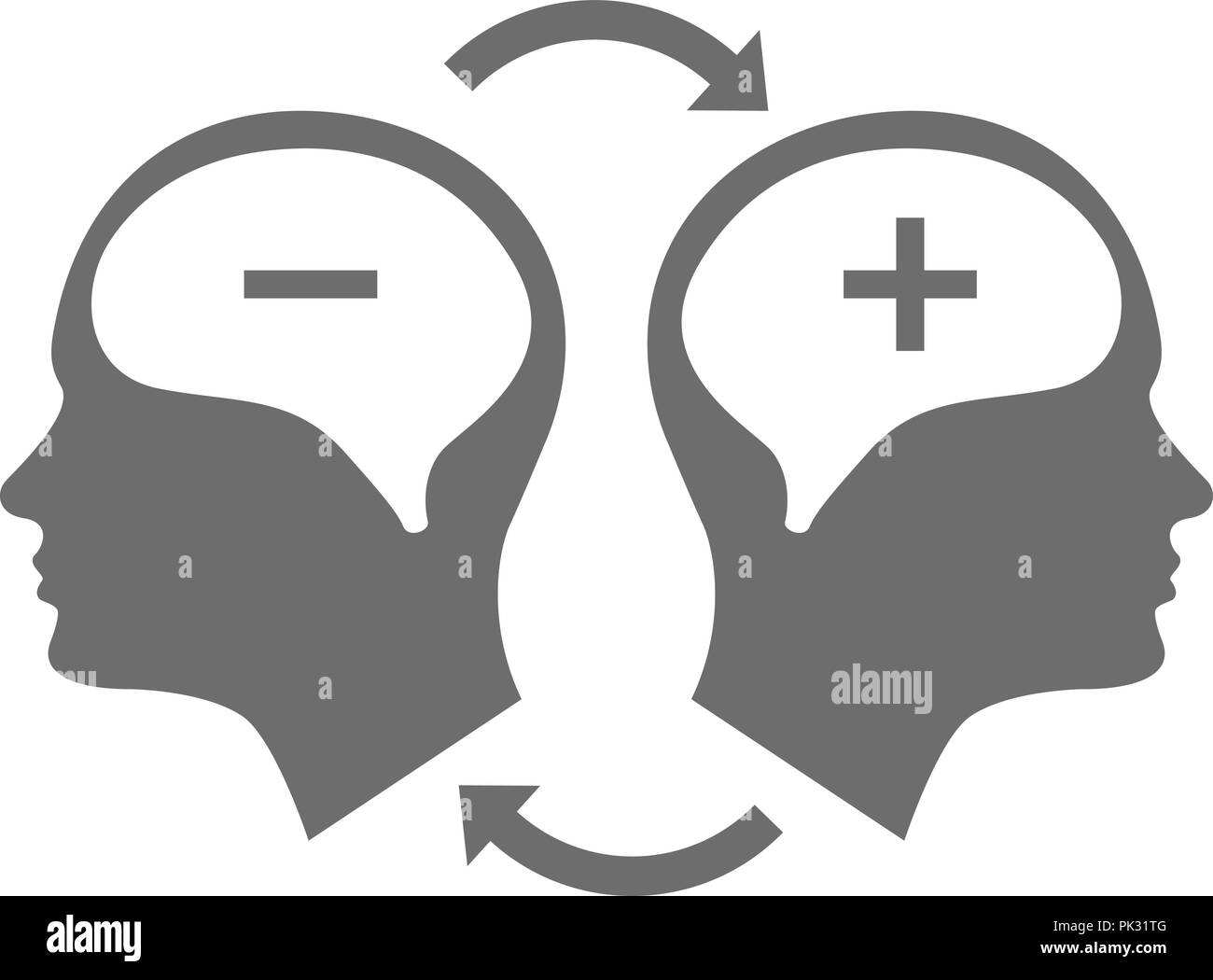 Mental health icon bipolar Black and White Stock Photos & Images - Alamy