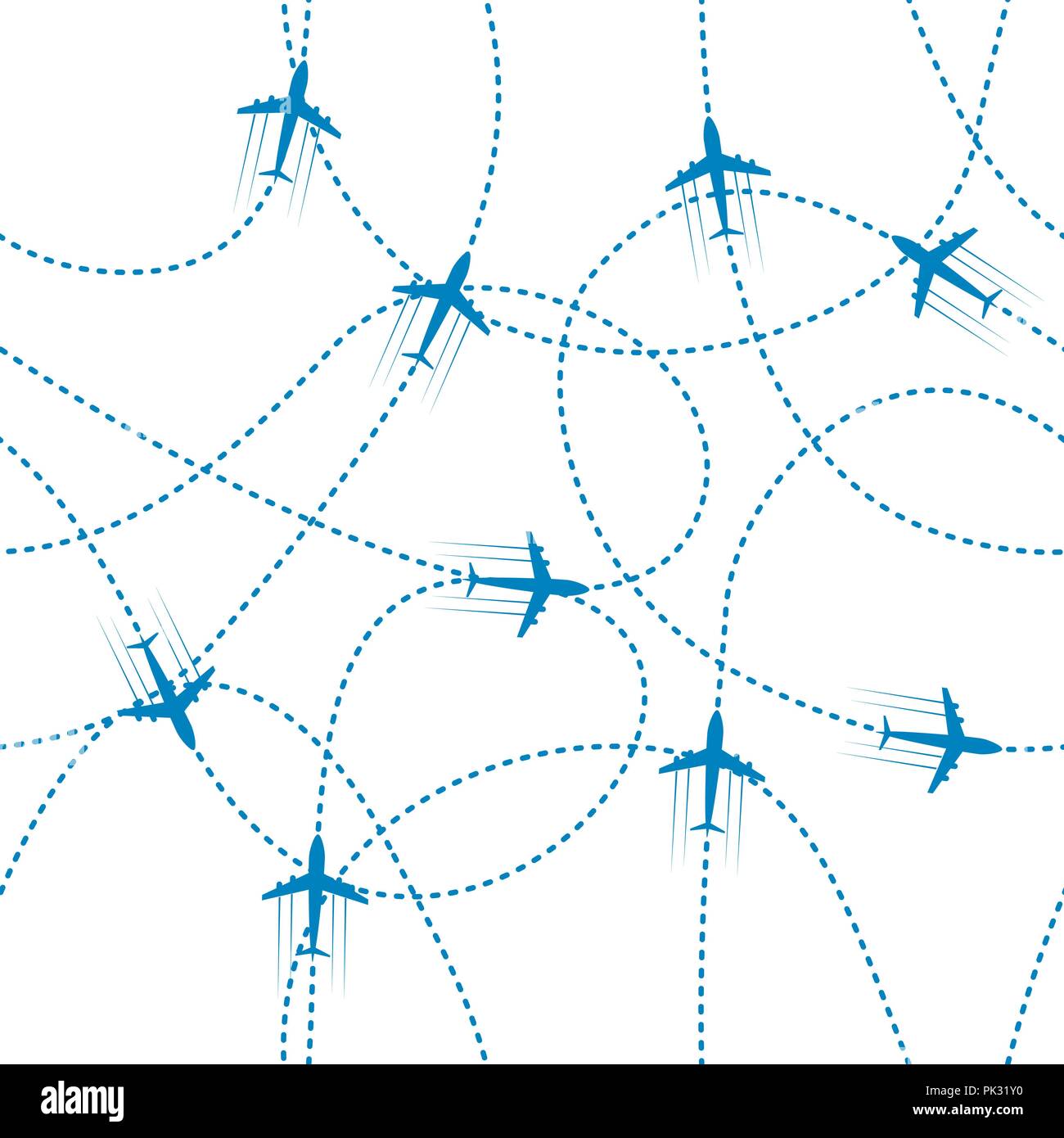 Seamless airplanes and track Stock Vector Image & Art - Alamy