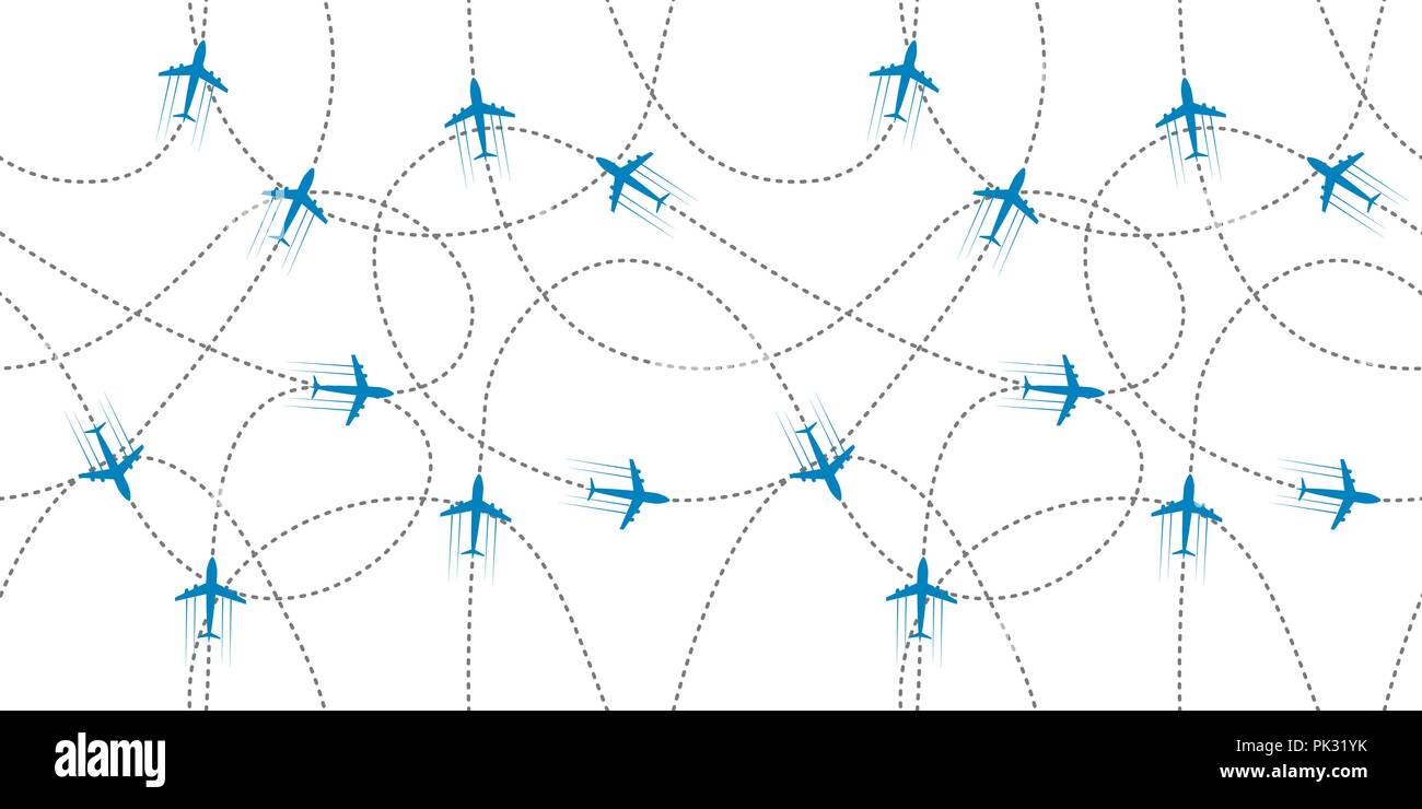 Seamless airplanes and track Stock Vector Image & Art - Alamy