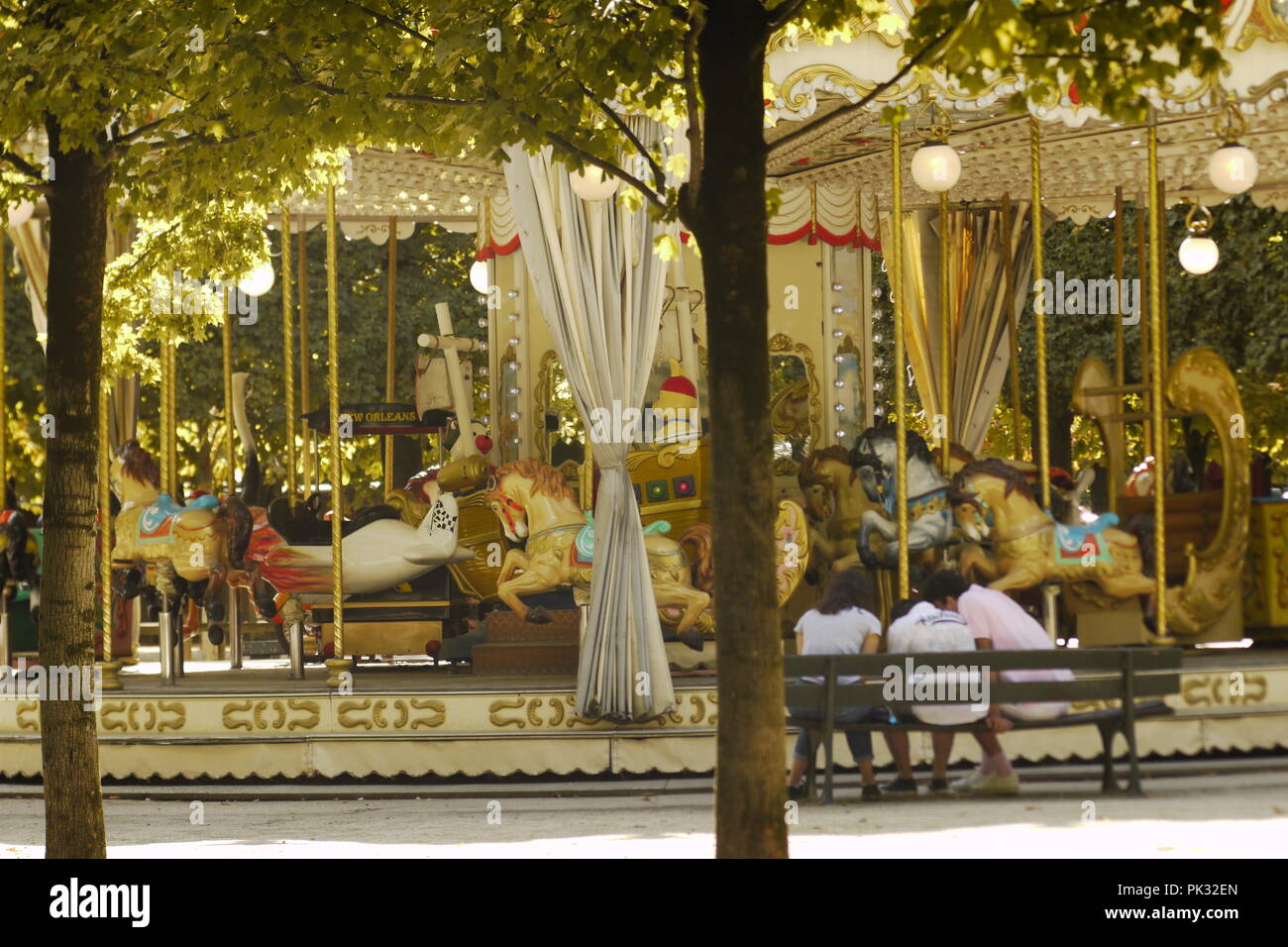 A street carousel in Paris Stock Photo - Alamy