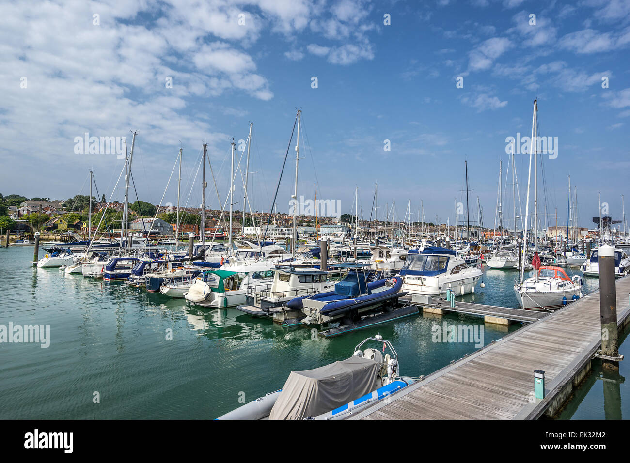 Cowes marina on the Isle of Wight in England Stock Photo - Alamy