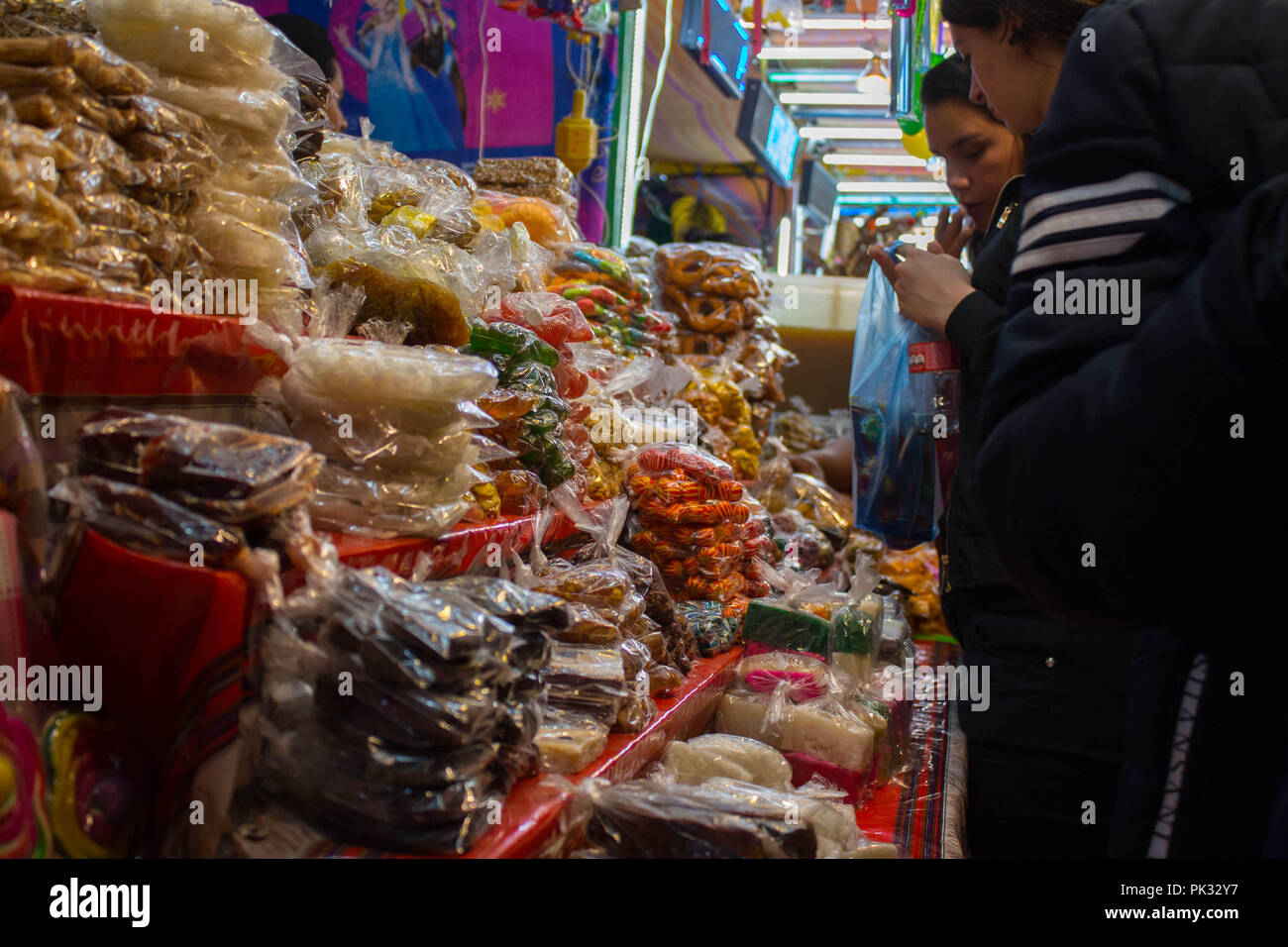 Sweets Shop in a Night Market Stock Photo - Alamy