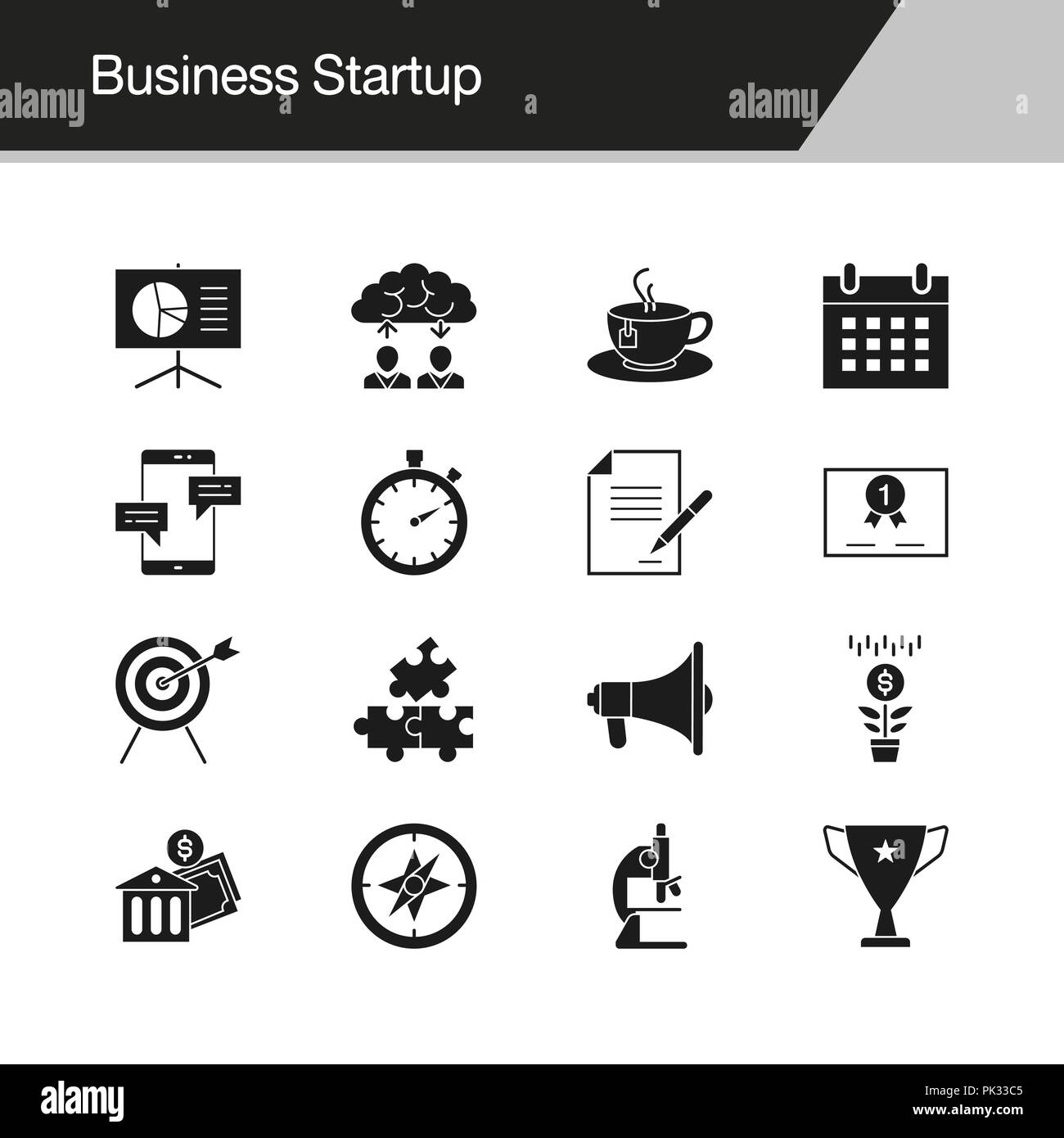 Business Startup icons. Design for presentation, graphic design, mobile ...