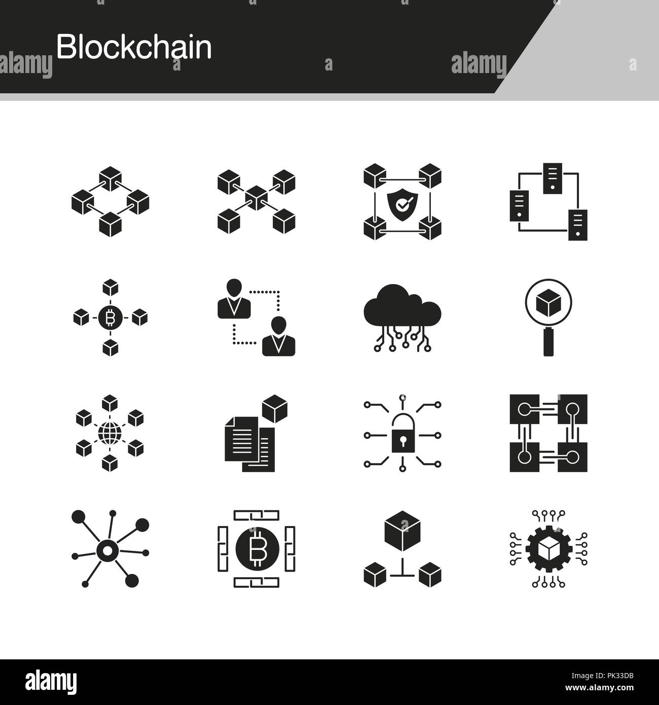 Blockchain Icons Design For Presentation Graphic Design Mobile Application Web Design