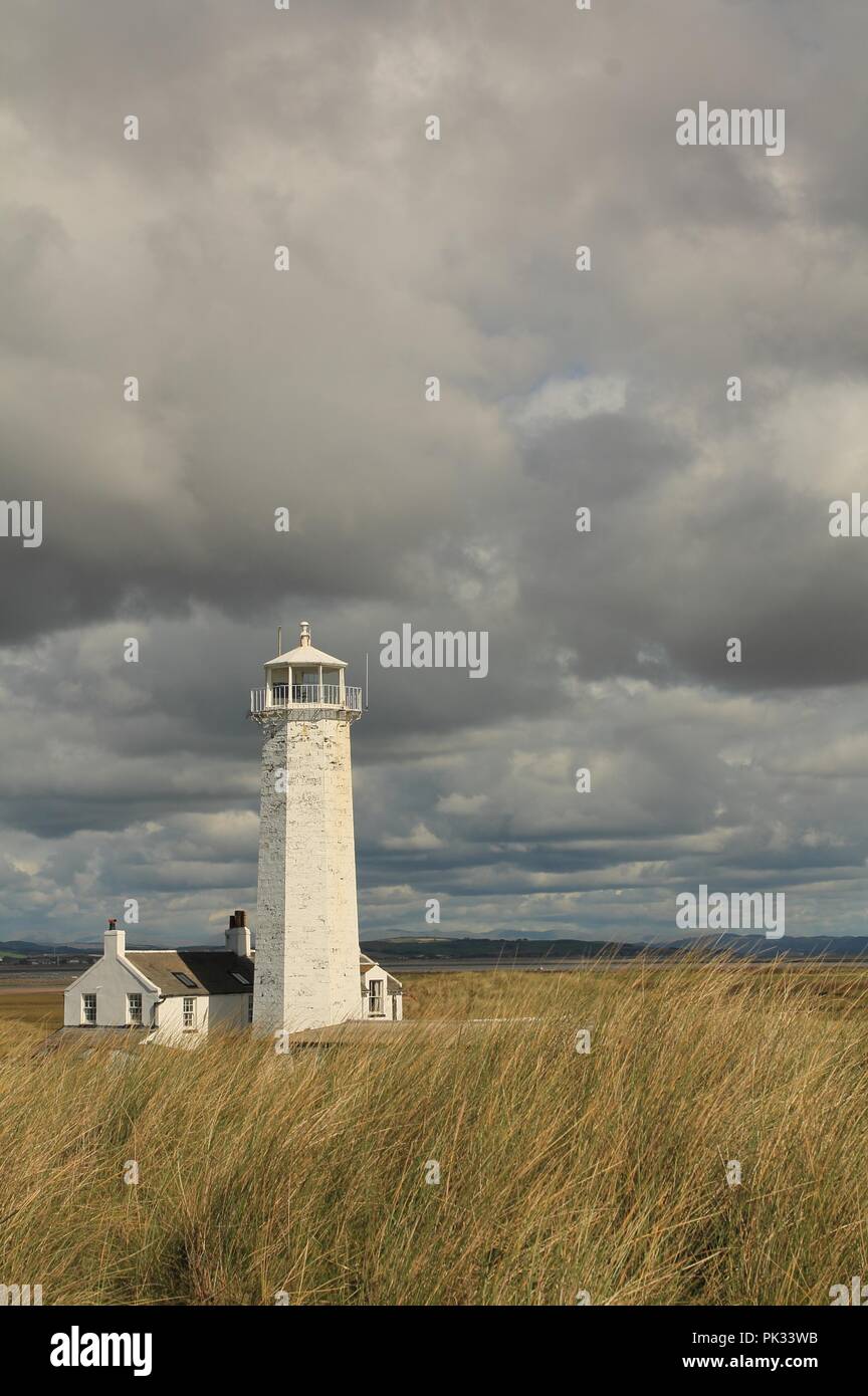 UK, Walney Island, Cumbria. Walney lighthouse situated on the South end ...