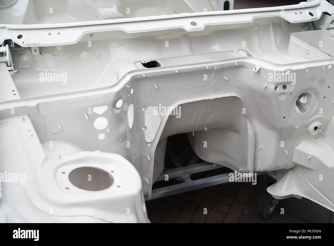detail of an empty car engine compartment Stock Photo - Alamy