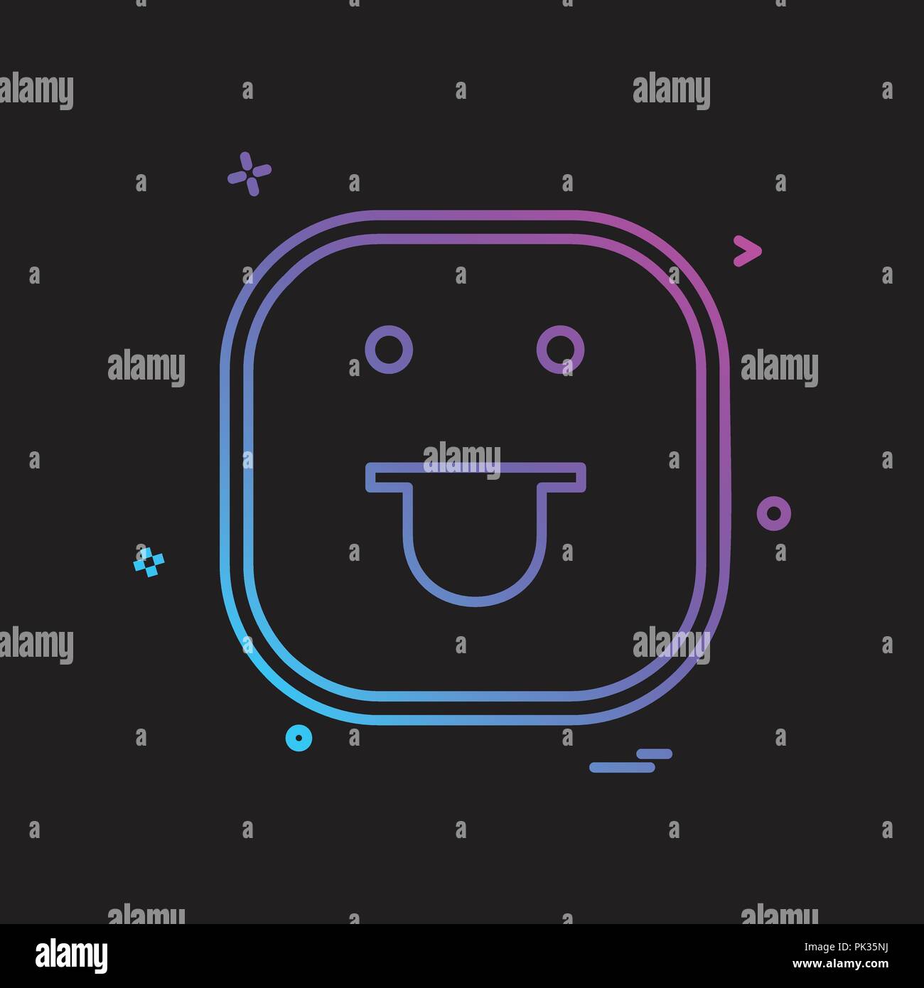 Smiley icon design vector Stock Vector Image & Art - Alamy