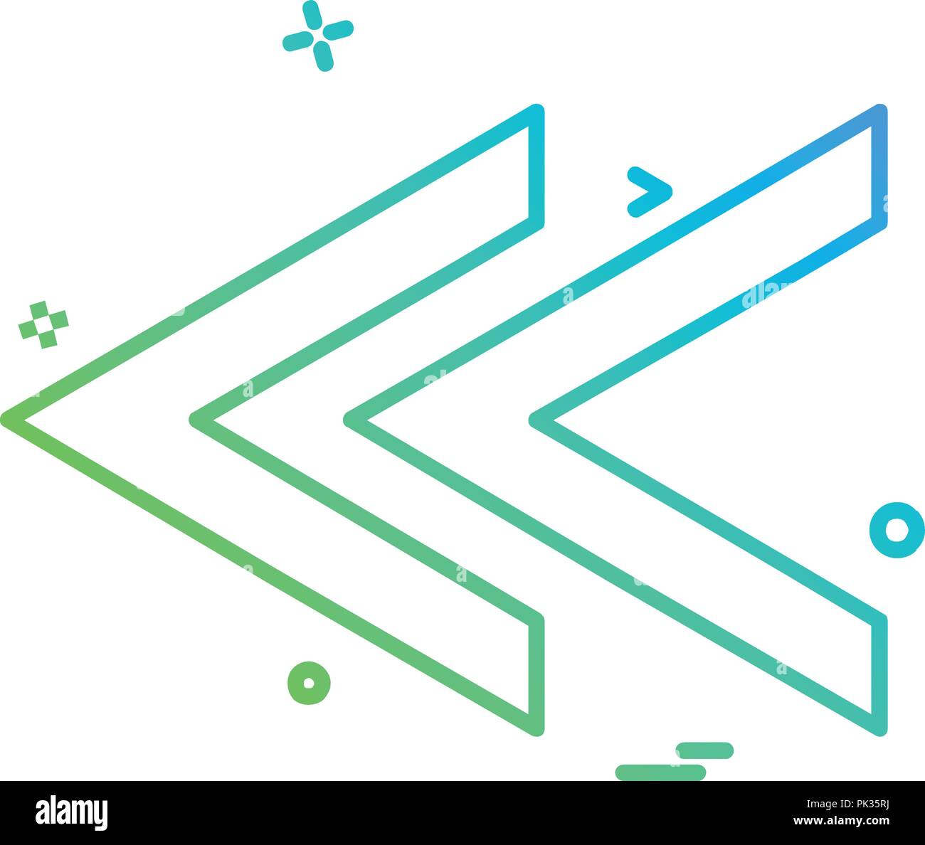 Left arrow icon design vector Stock Vector Image & Art - Alamy